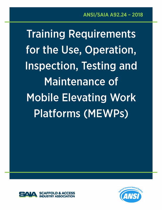 ANSI/SAIA A92.24-2018 - DIGITAL DOWNLOAD