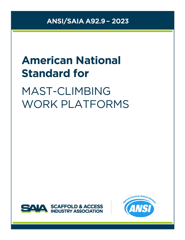 ANSI/SAIA A92.9-2023 - DIGITAL DOWNLOAD